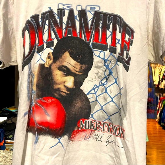 Mike Tyson | Shirts | Retro White Mens Medium Mike Tyson Kid Dynamite ...